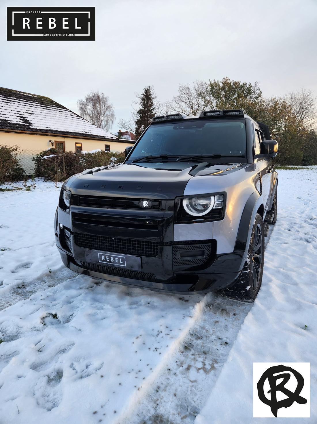 Defender L663 Exterior Black Pack - Front and Rear Bumper – Project Rebel