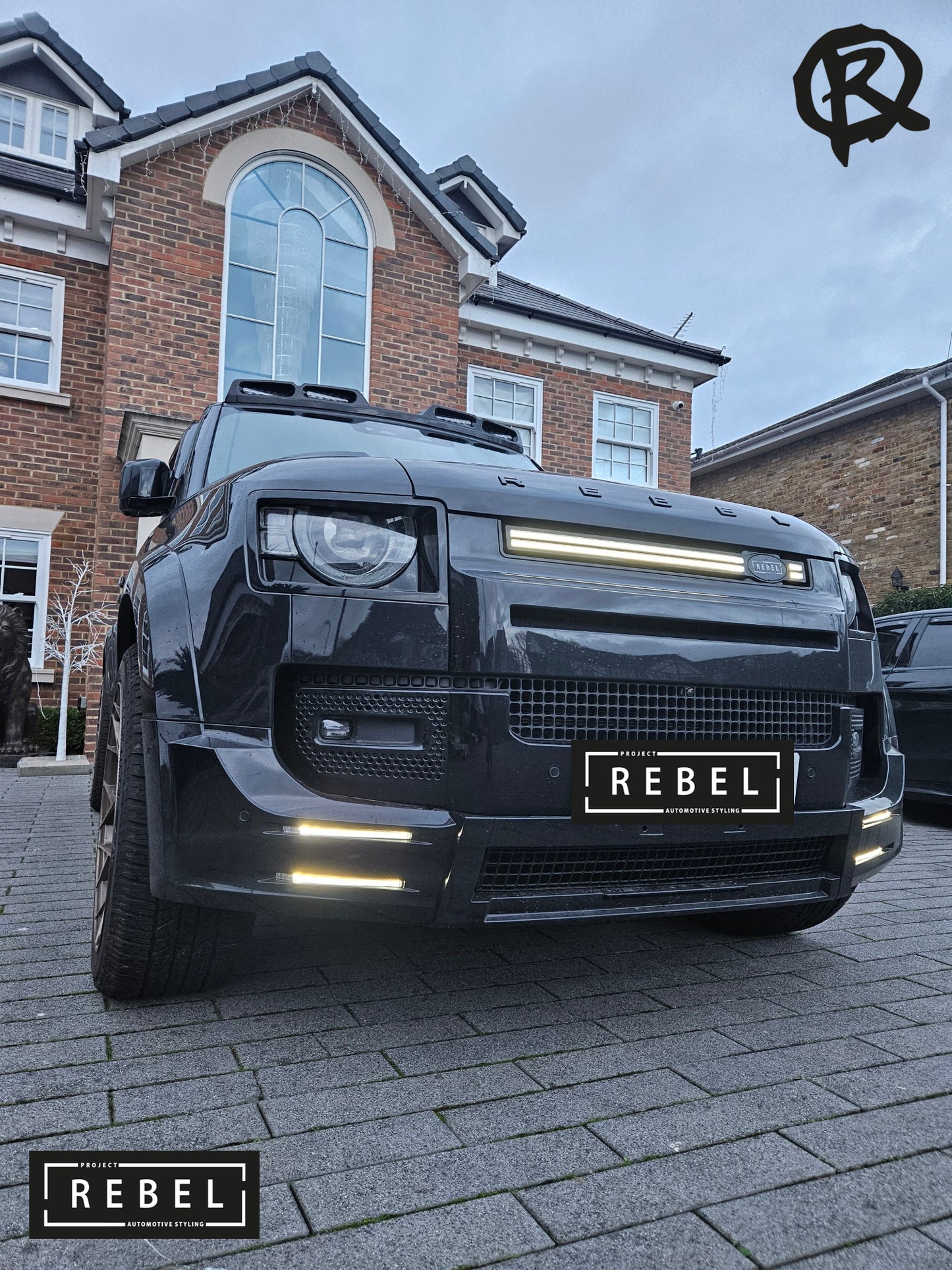 Defender L663 Dual DRL Front Lower Bumper v2 – Project Rebel