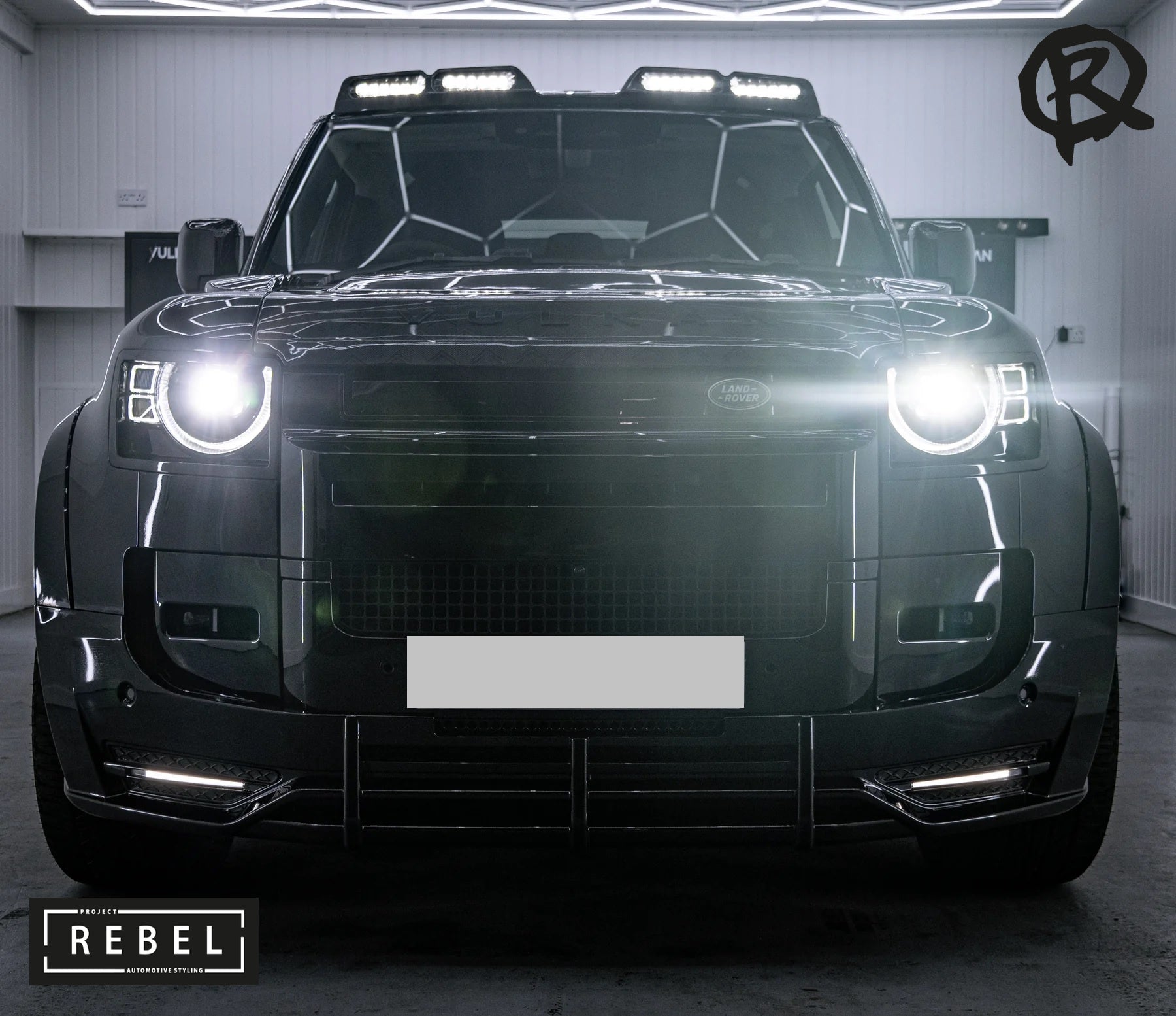Defender L663 Front Lower Bumper and DRL – Project Rebel