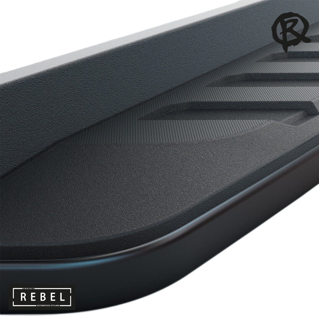 Ford Ranger T9 2023 Black Side Steps – Project Rebel