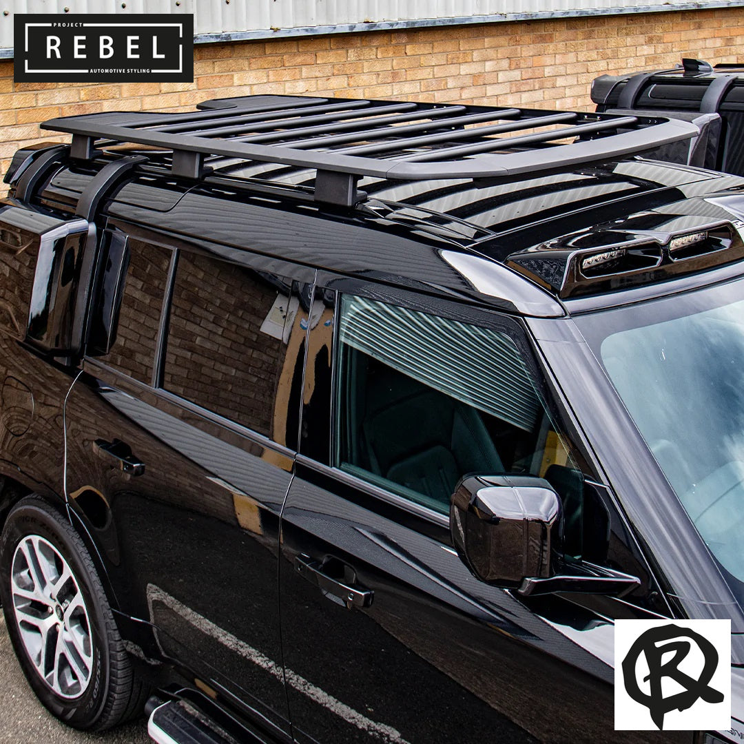 Defender L663 Black Roof Rack 90/110 – Project Rebel